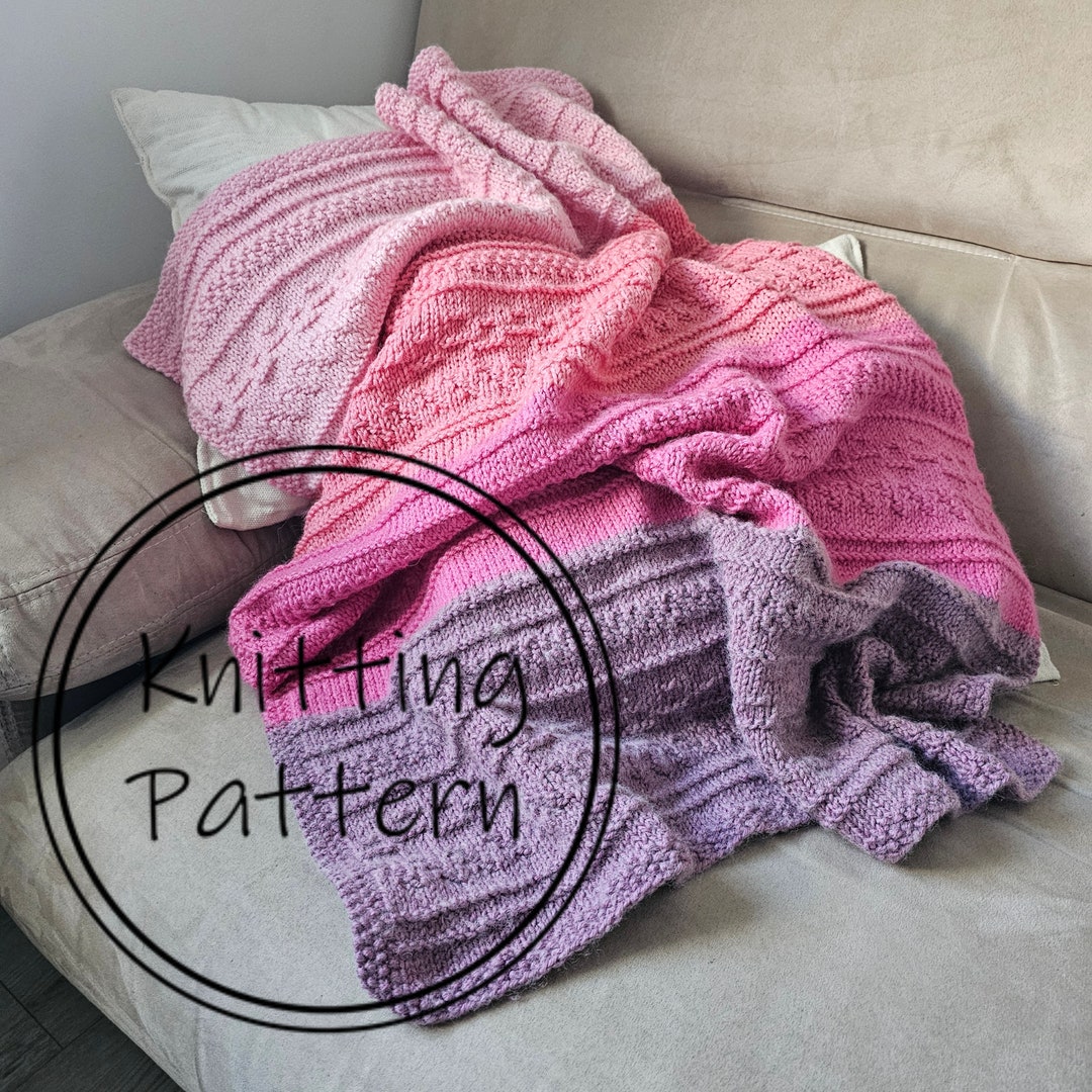 Easy PDF Knitting Pattern Roses Blanket - Etsy