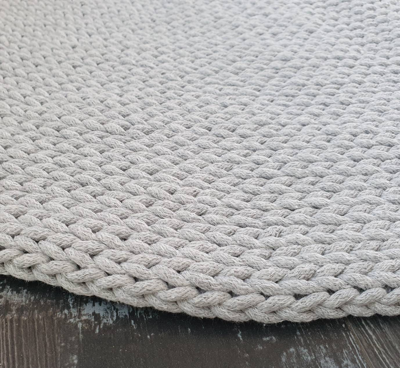 Crochet round rug Colours Knitted carpet Scandinavian style | Etsy