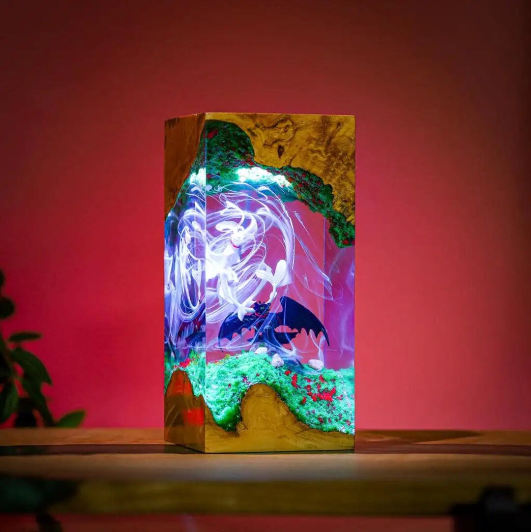 Toothless Night Lights, Toothless Resin Epoxy Lamp, Fury Epoxy Lamp ...