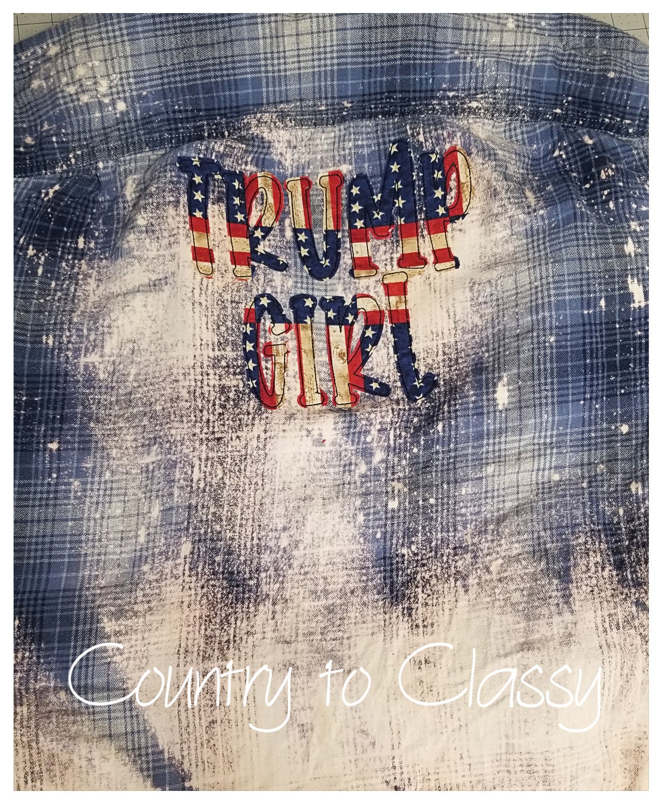 Trump Girl Shirt, Trump Shirt, Trump Girl, Bleached Flannel, Womans ...