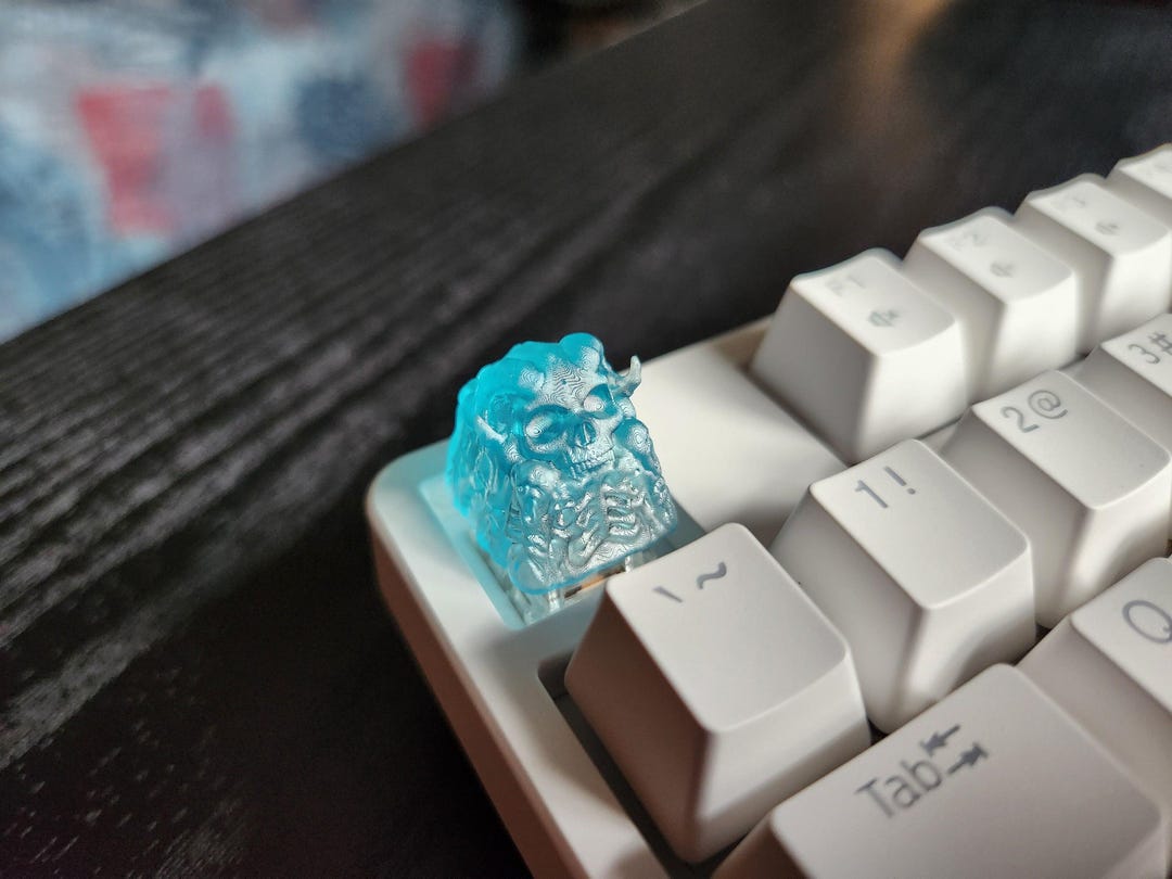 Demon Skull Keycap - Clear Transparent Keycap Designs, Mechanical ...