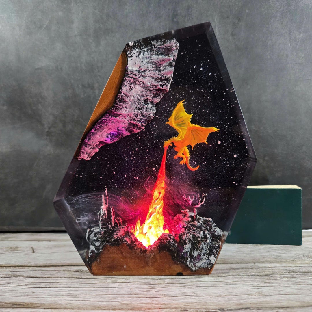 Customer Fire Dragon Lamp, Fire Dragon Figure, Dragon Statue, Gift for ...