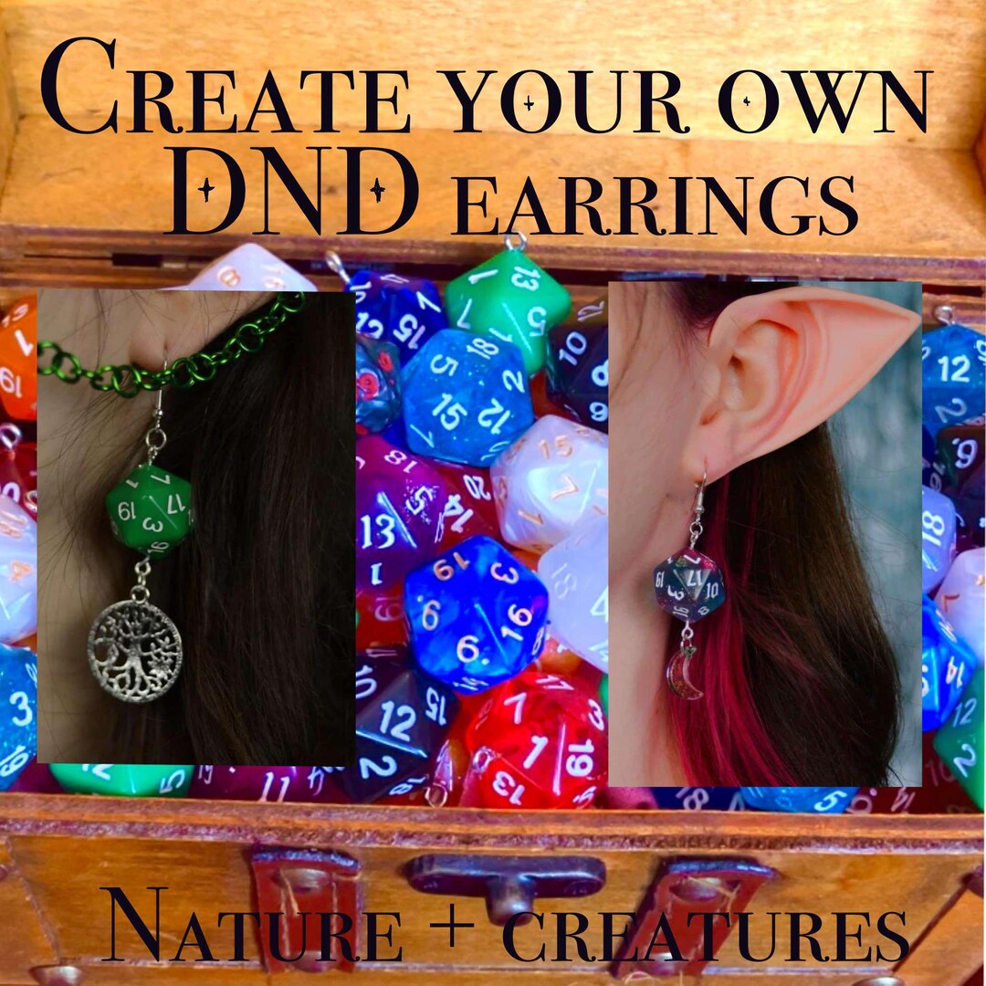 Custom Dnd Earrings Nature Creatures - Etsy