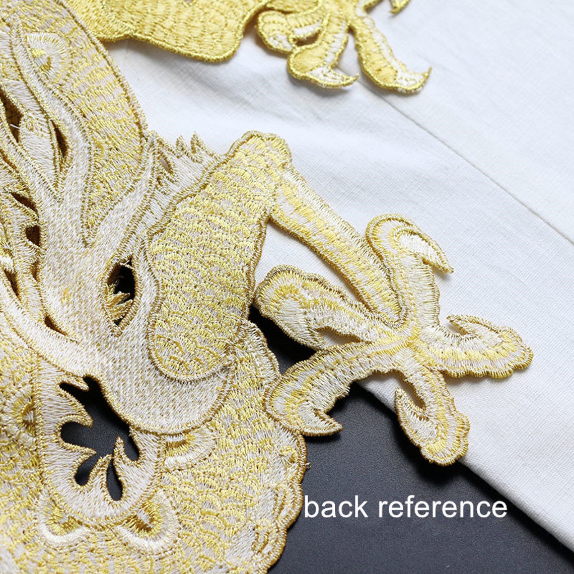 Bordado Dragón Applique Oro Plata Dragón Mano coser ropa - Etsy México