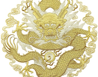 Embroidery Dragon Applique Gold Silver Dragon Hand Sewing | Etsy