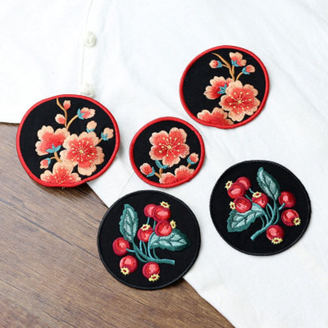 Sakura Flower Embroidery Applique Flower Hand Sewing Clothing ...