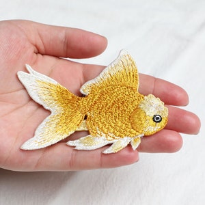 Pair of Fish Golden Fish Lace Embroidery Applique Fish Hand Sew on ...