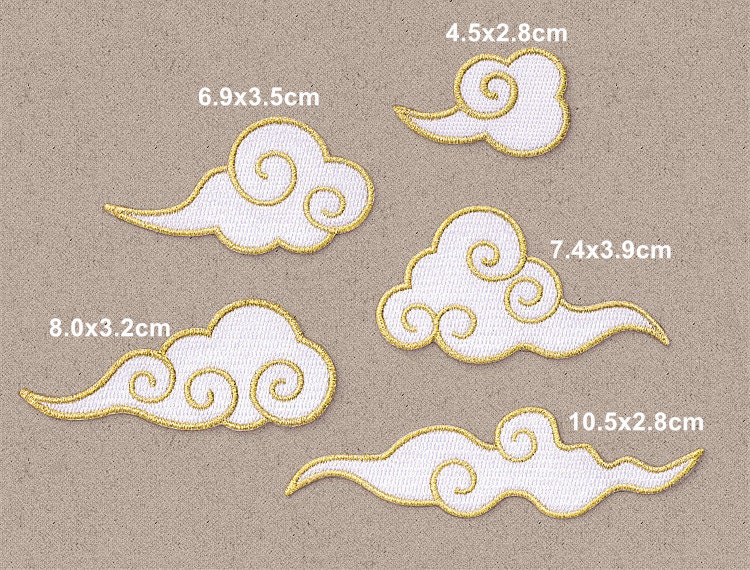 One Set Lucky Clouds embroidery Applique Sew on clothing | Etsy