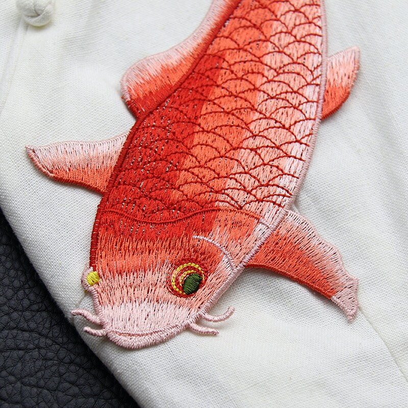 Pair of Fish Cyprinoid Carp Fish Lace Embroidery Applique Fish - Etsy