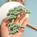 Pine Tree Leaves Leaf Lace Embroidery Applique Green Silver Golden Sew ...