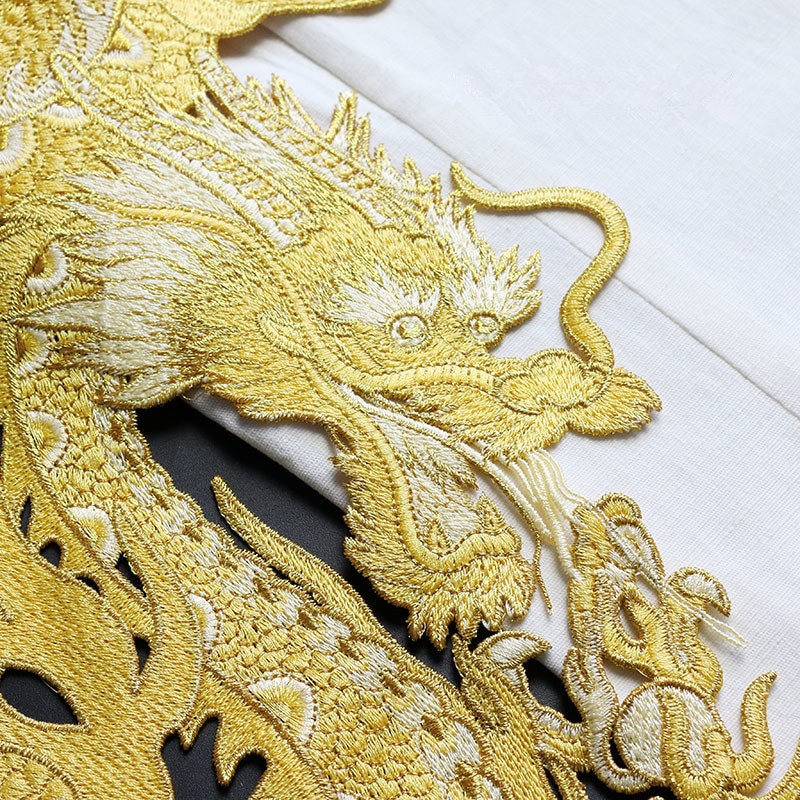 Embroidery Dragon Applique Gold Silver Dragon Hand Sewing - Etsy