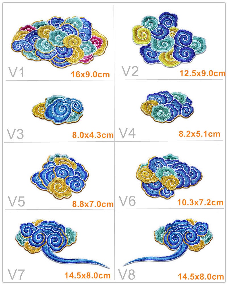 Bordado Lucky Cloud Applique Coser en accesorios de ropa DIY ropa ...