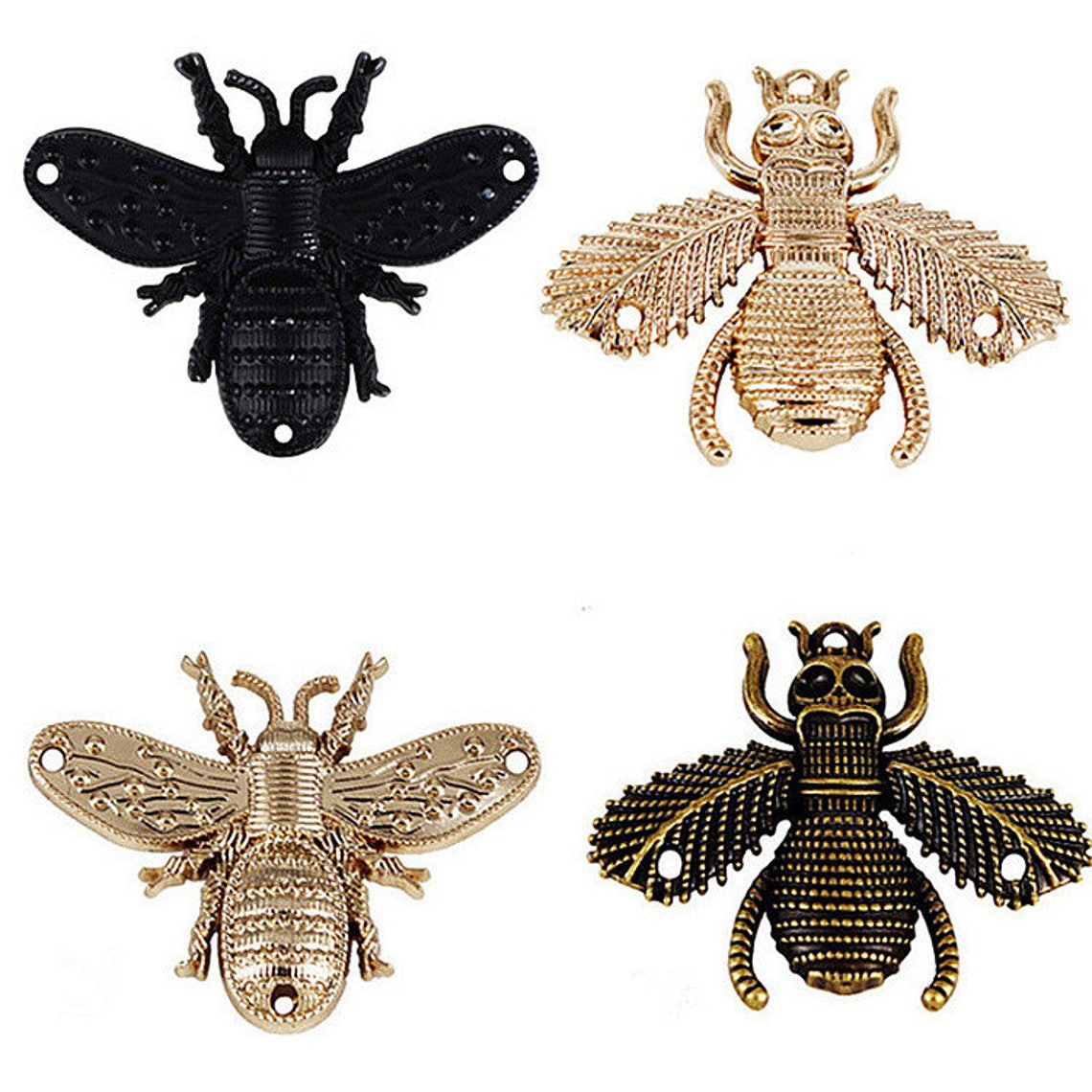 Vingtage Fashion Button Bee Buttons Gold Bronzed DIY Cloth - Etsy