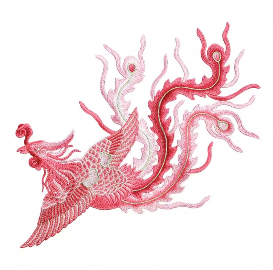 27.8x17.3cm Multi Color Phoenix Bird Embroidery Applique Birds Hand ...