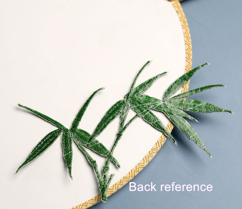 Embroidery One Set Single Color Bamboo Applique Leaves Hand Sewing ...