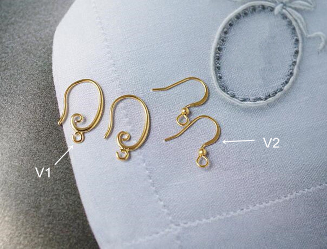 Pair of 18K Gold-plating Squash Ear Hook Earrings Accessory DIY Earring ...