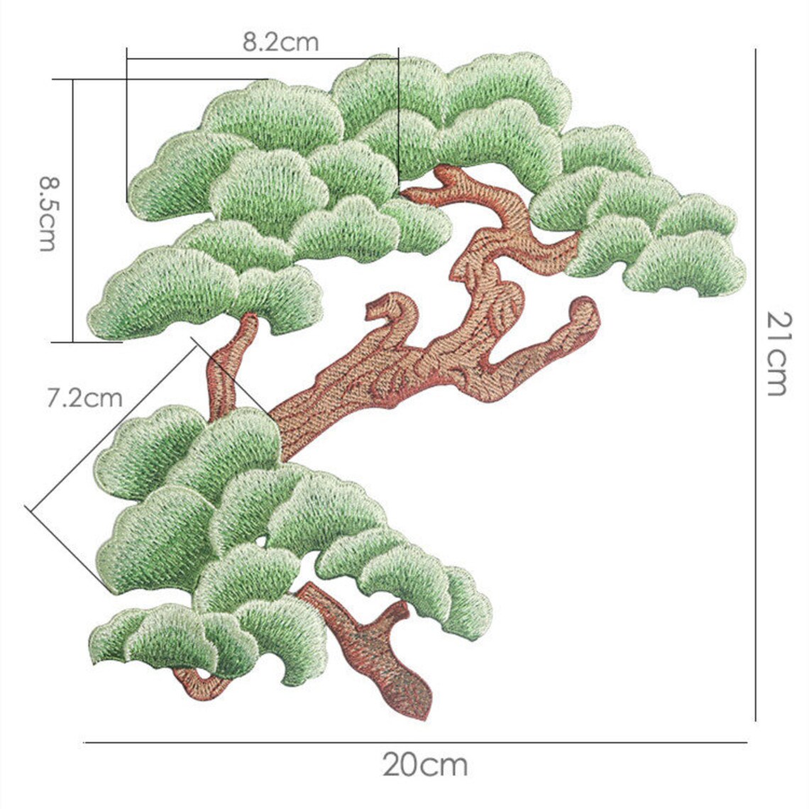 Pine Tree Leaves Leaf Lace Embroidery Applique Green Sew on - Etsy