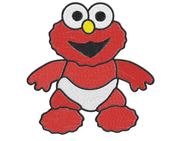 Baby Elmo Machine Embroidery Design SB749 | Etsy
