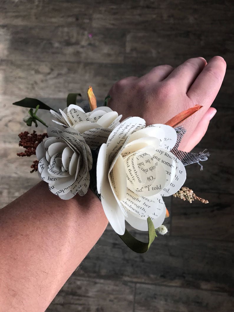 Custom Book Corsage Custom Pinned Corsage Custom Ribbon | Etsy