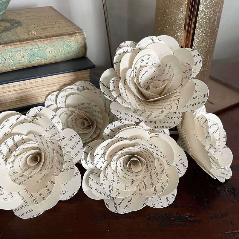 Book Paper Flowers - Etsy