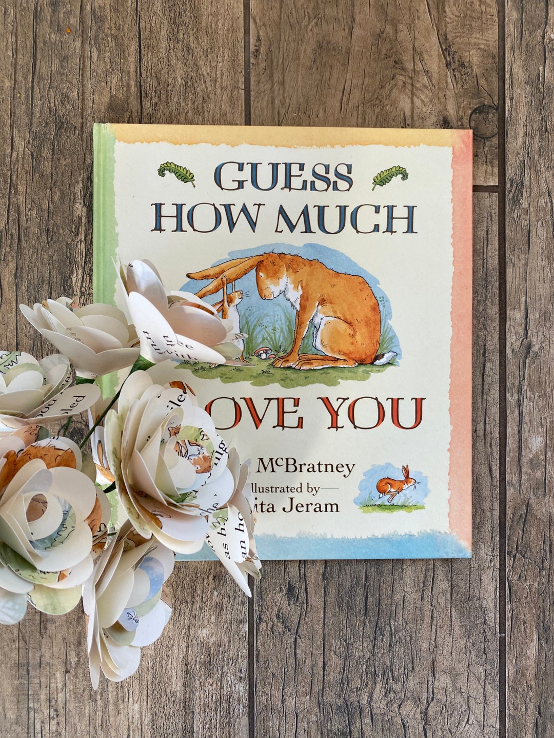 Guess How Much I Love You Paper Book Roses - Etsy