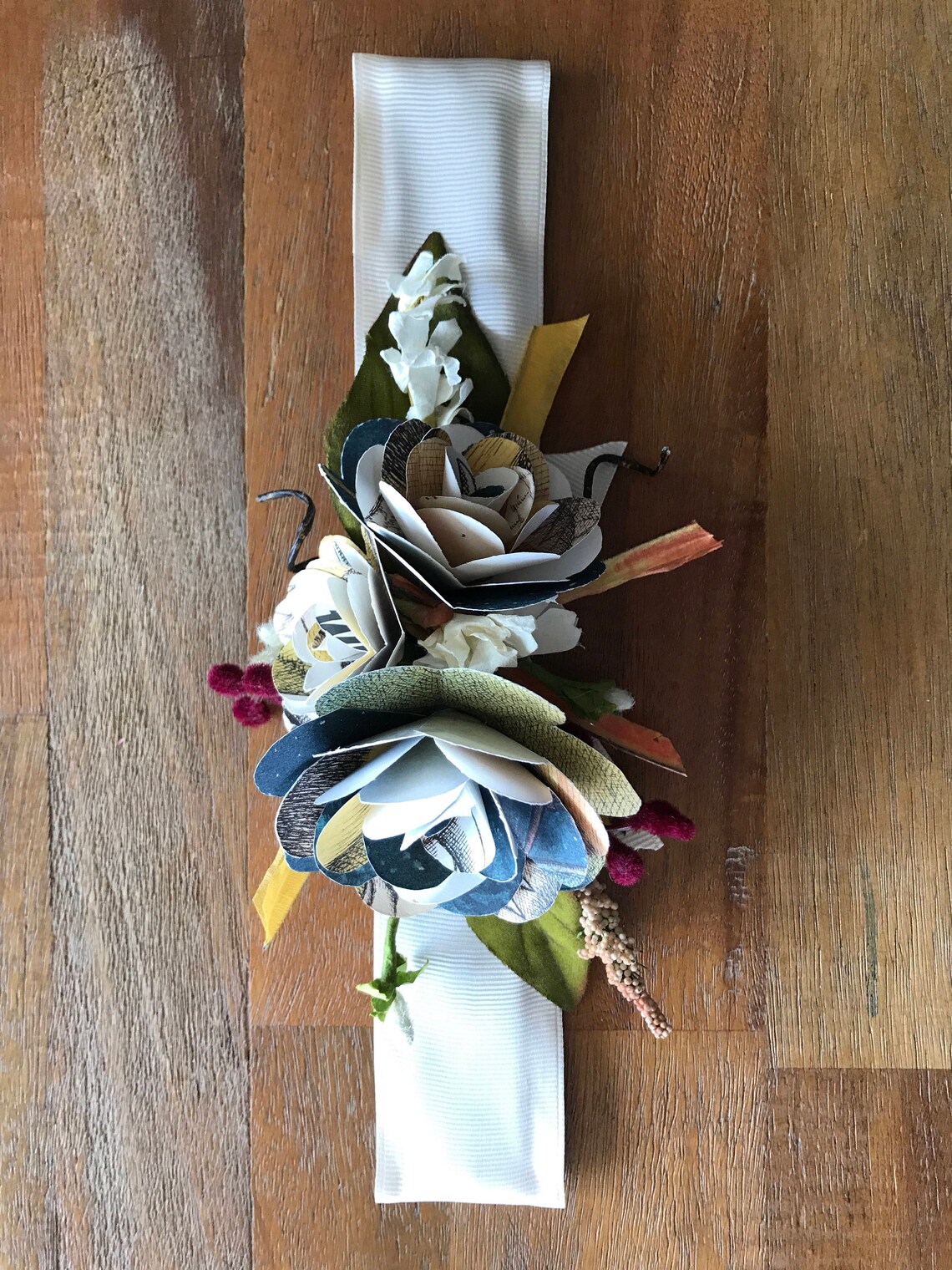 Custom Book Corsage Custom Pinned Corsage Custom Ribbon | Etsy