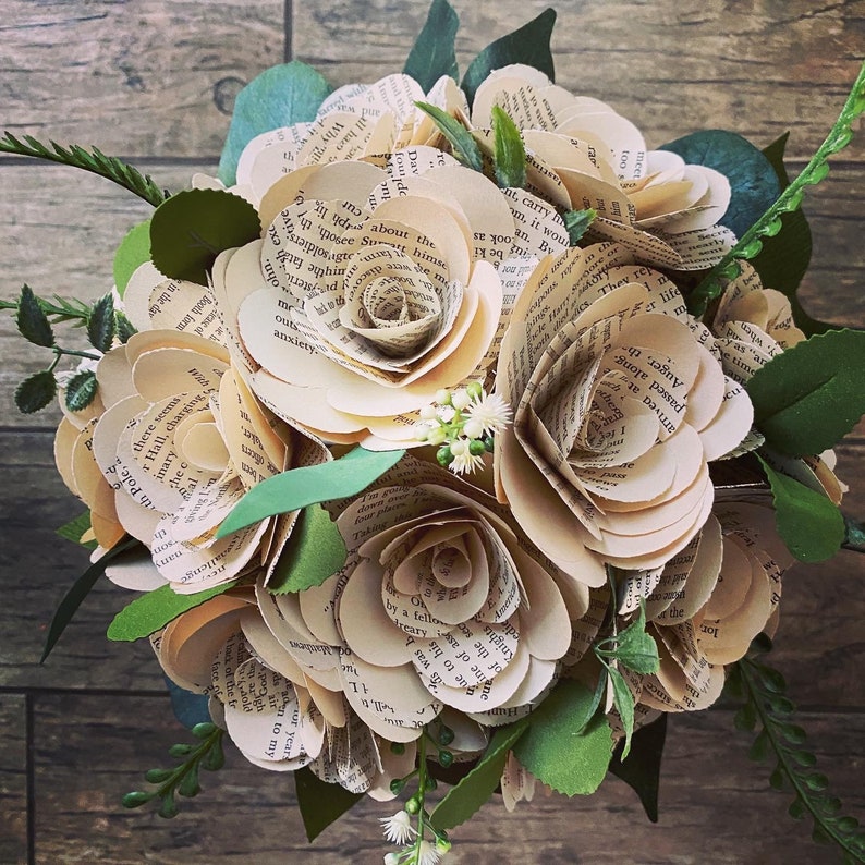 Custom Book Rose Bouquet Wedding Bouquet | Etsy Custom Book Rose Bouquet Wedding Bouquet | Etsy
