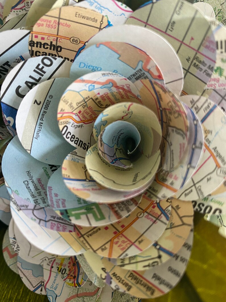 Custom Map Roses | Etsy