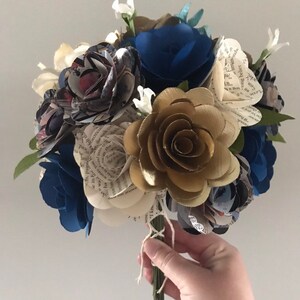 Custom Book and Color Rose Bouquet, Wedding Bouquet - Etsy