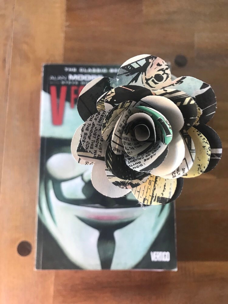 V for Vendetta Graphic Novel Roses | Etsy