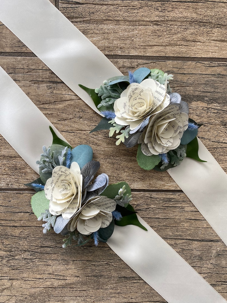 Custom Book Corsage Custom Pinned Corsage Custom Ribbon - Etsy