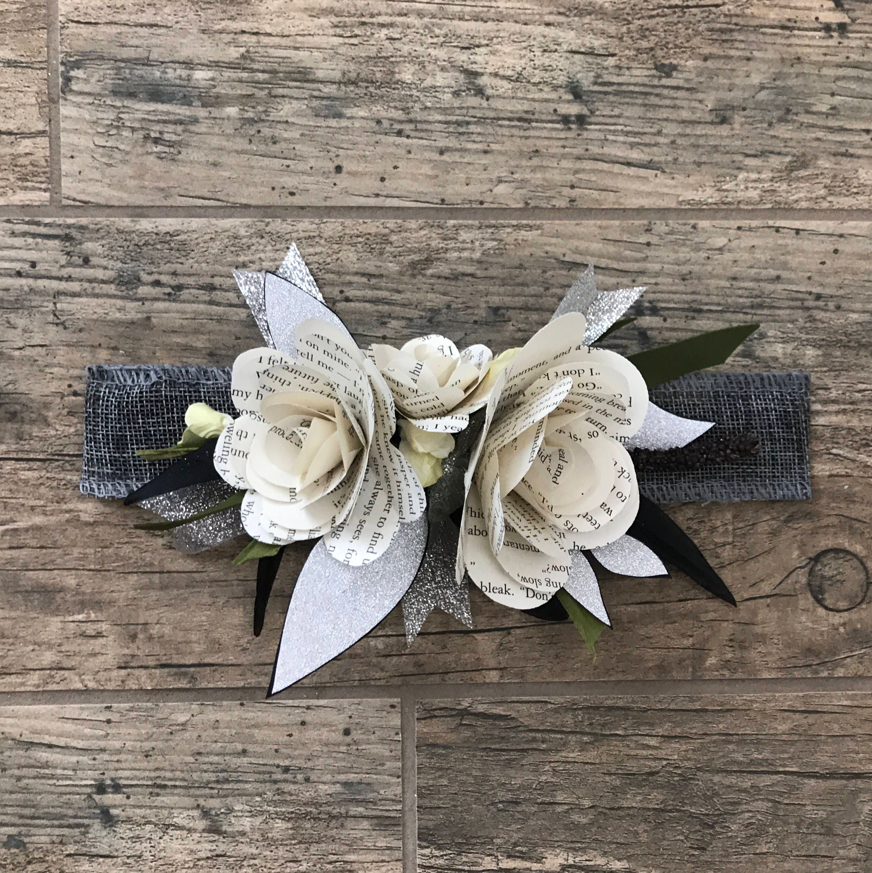 Custom Book Corsage Custom Pinned Corsage Custom Ribbon | Etsy