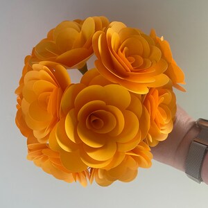 Dozen Goldenrod Yellow Paper Roses, Ready to Ship - Etsy