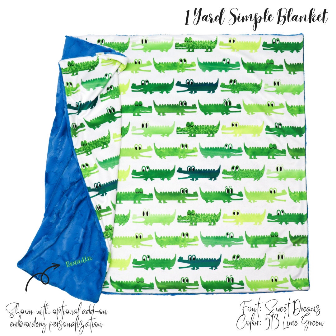 See Ya Later Alligator | Minky Baby Blanket | Blue Green | Gators ...