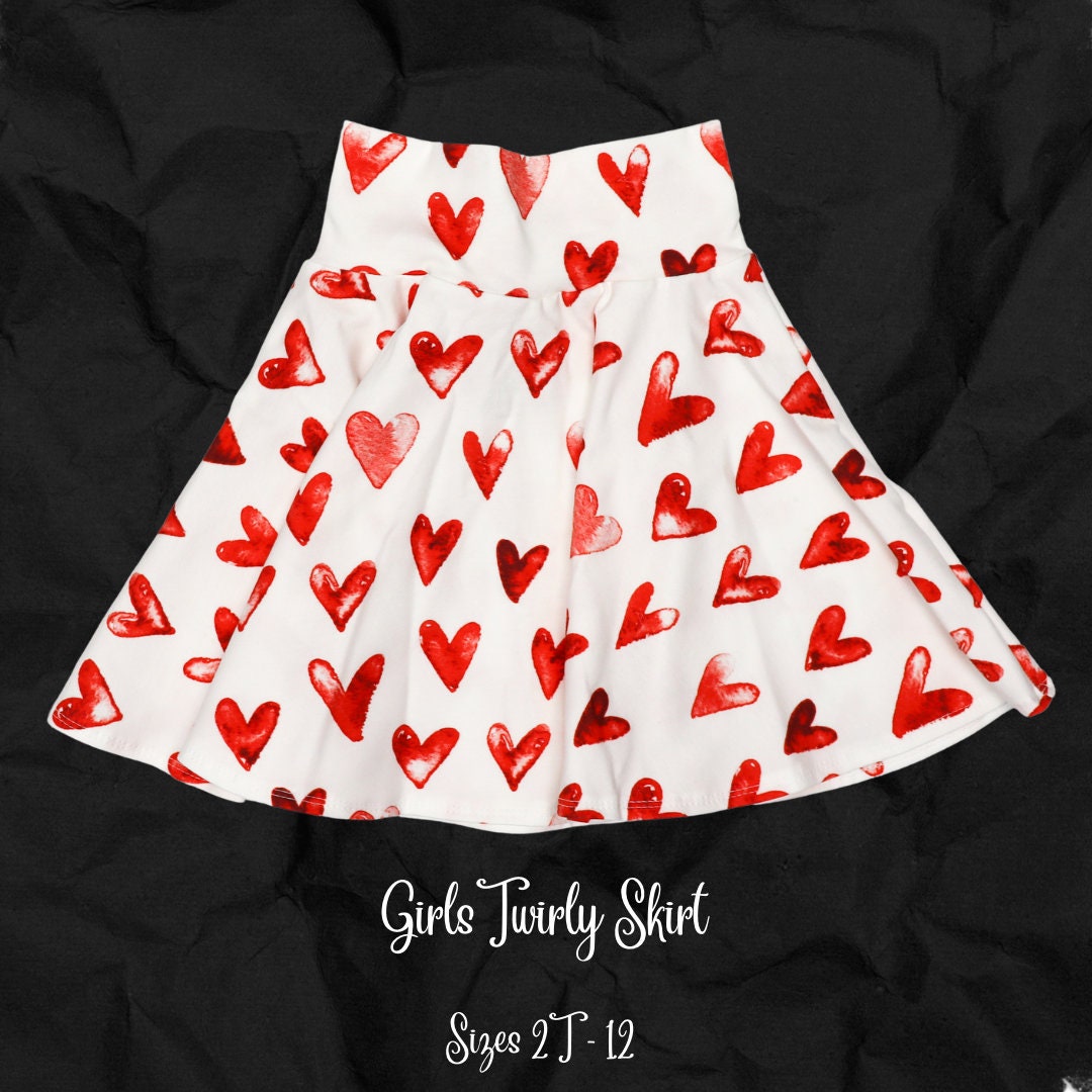 Heart Throb | Girls Twirly Skirt | Circle Skirt | Toddler and Girls ...