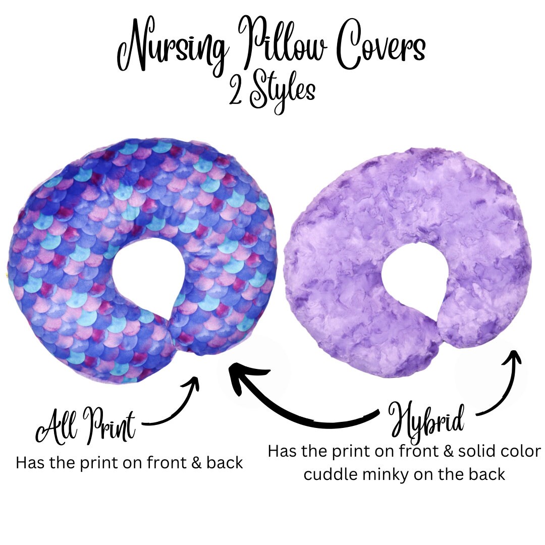 Mermaid Magic | Minky Nursing Pillow Cover | Mermaid Scales | Blue ...