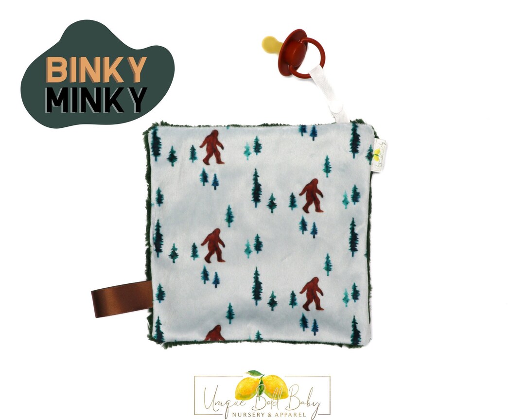 Sasquatch Bigfoot | Binky Minky | Pacifier Keeper | Tag Toy | Pacifier ...