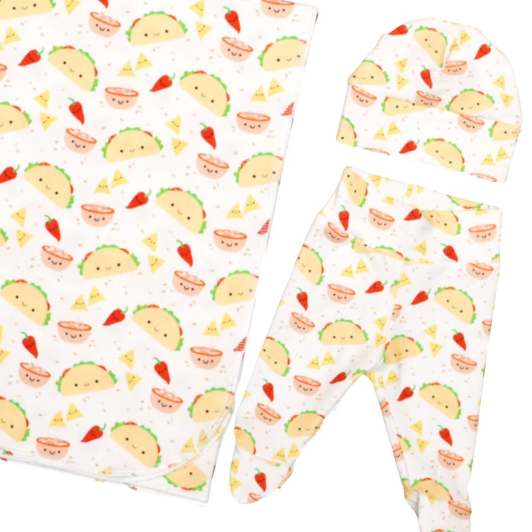 Taco Party | Swaddle Newborn Outfit Set | Take Home Outfit | Swaddle ...