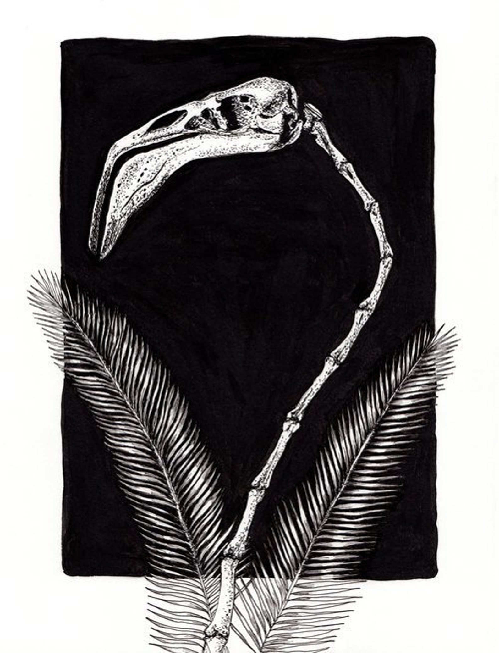 Flamingo Skull Print - Etsy