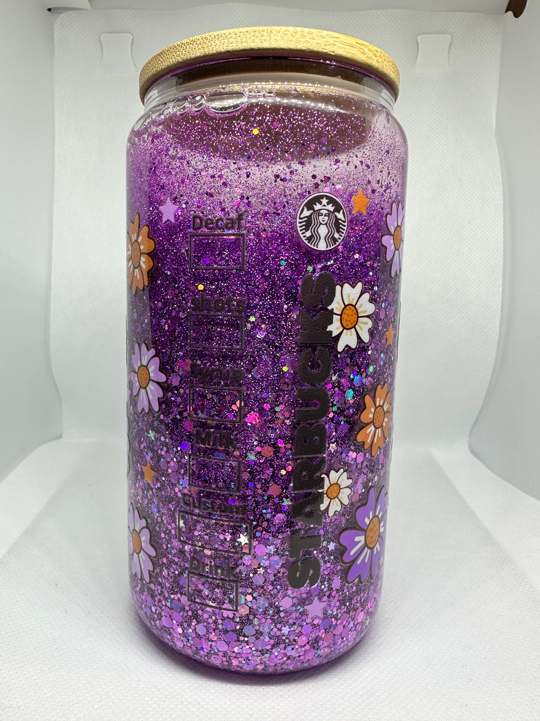 Korumi Starbucks Style Libby Style Glass Cup Snow Globe - Etsy