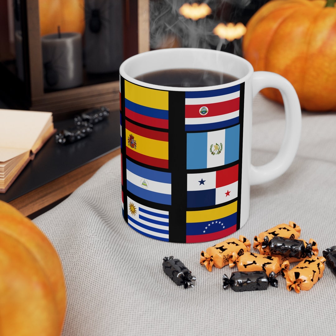 Flags of Spanish Speaking Counties Ceramic Mug Spanish - Etsy