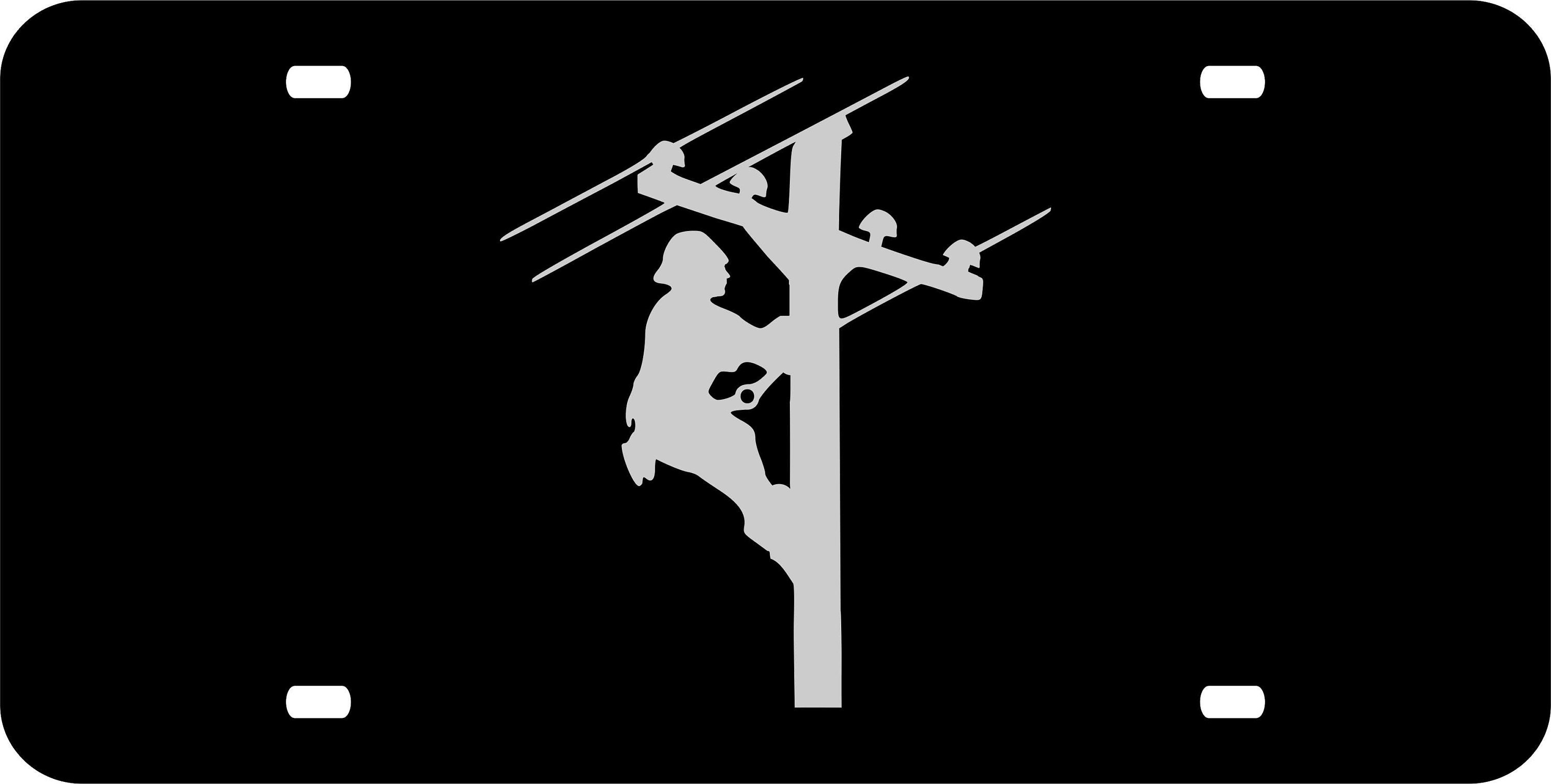 Lineman Electrical Crewman Worker Laser Cut Mirrored License - Etsy