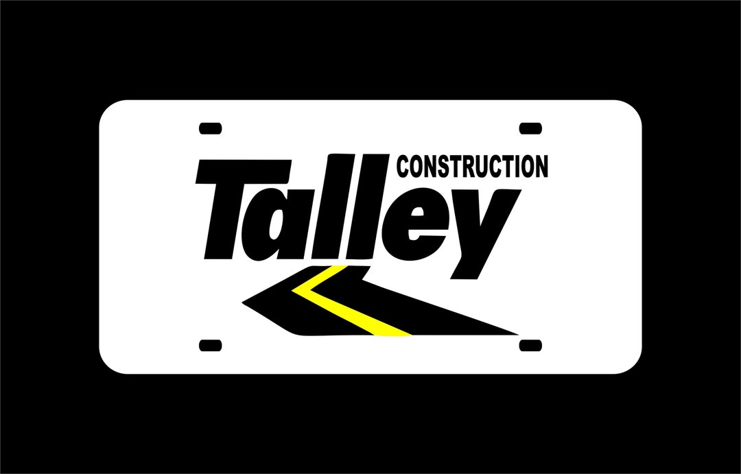 Custom Construction Logo Graphic Design Laser Acrylic Mirror License ...