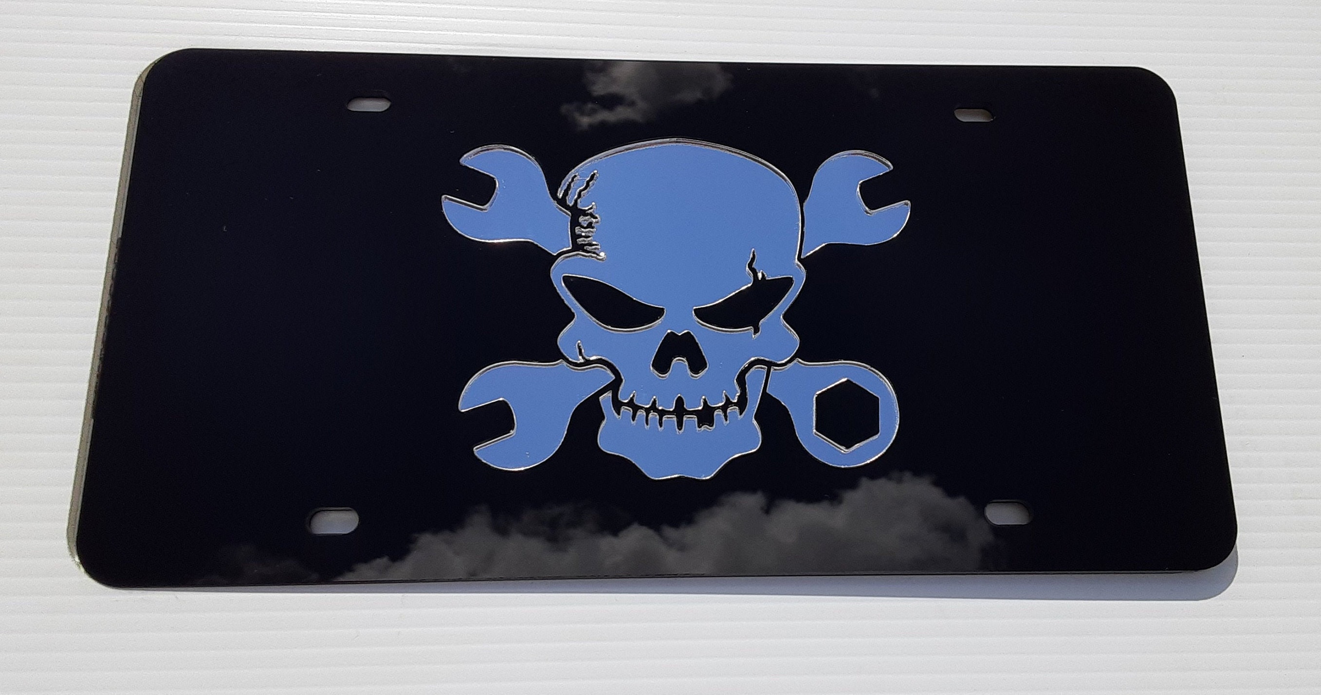 Mechanic Skull Wrenches Grease Monkey Mirror acrylic laser cut | Etsy