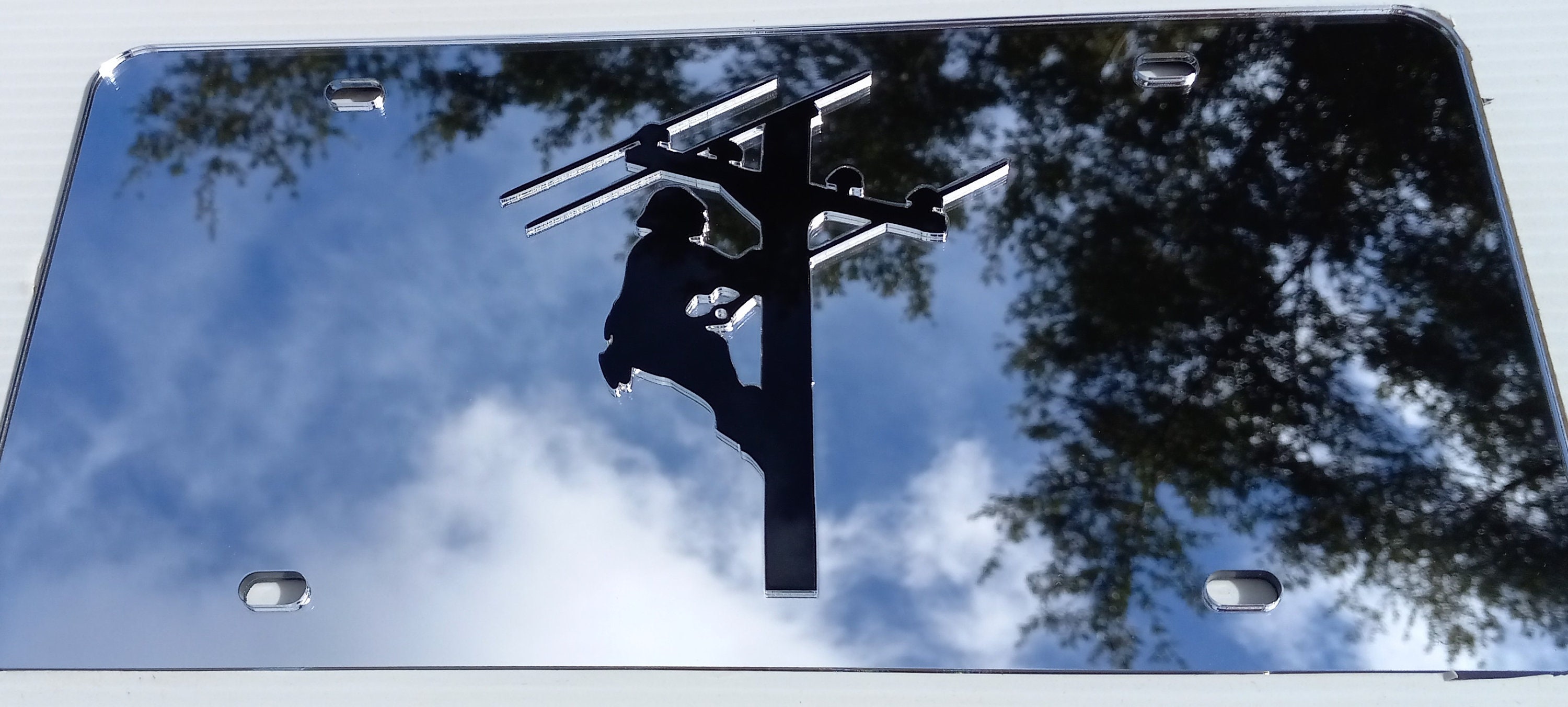 Lineman Electrical Crewman Worker Laser Cut Mirrored License - Etsy