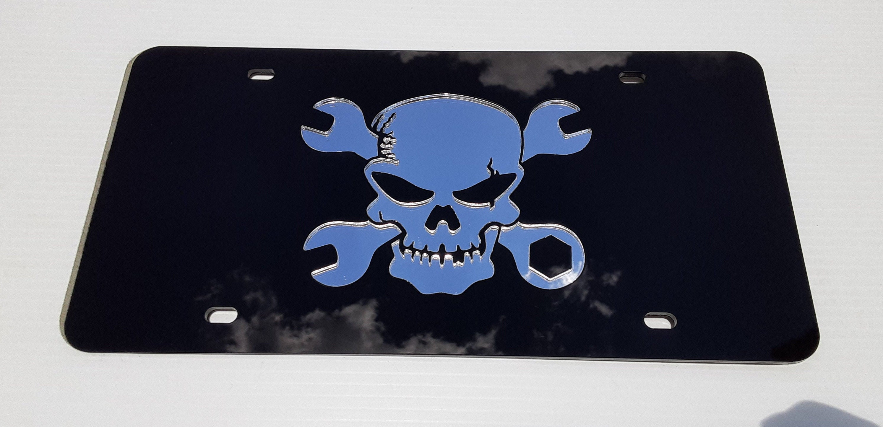 Mechanic Skull Wrenches Grease Monkey Mirror acrylic laser cut | Etsy