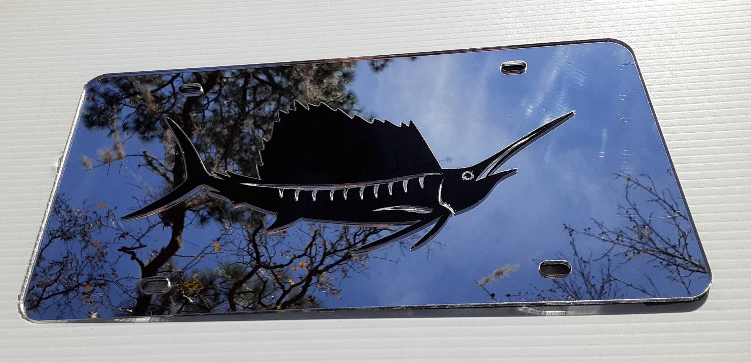 Marlin Sailfish Billfish Game fish Laser cut acrylic Mirrored | Etsy