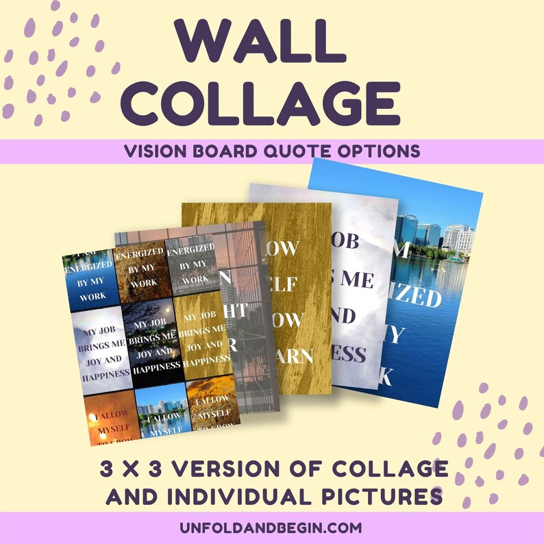 Vision Board Career Affirmations, Manifestation, Printable Vision Board ...