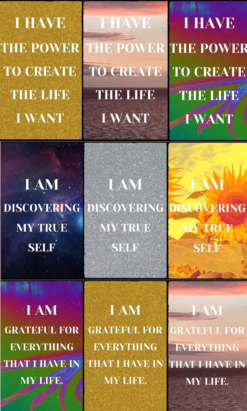 Vision Board Self-empowerment Affirmations Manifestation, Printable ...