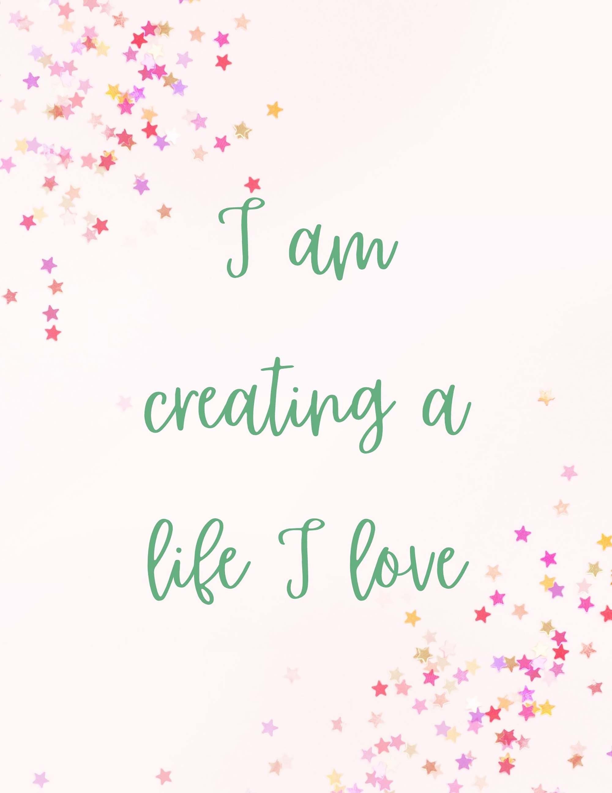 Pink Glitter Affirmations - Etsy